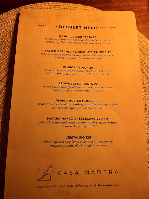 Casa Madera Menu Toronto | Browse Full Menu, Price & Hours (2024)