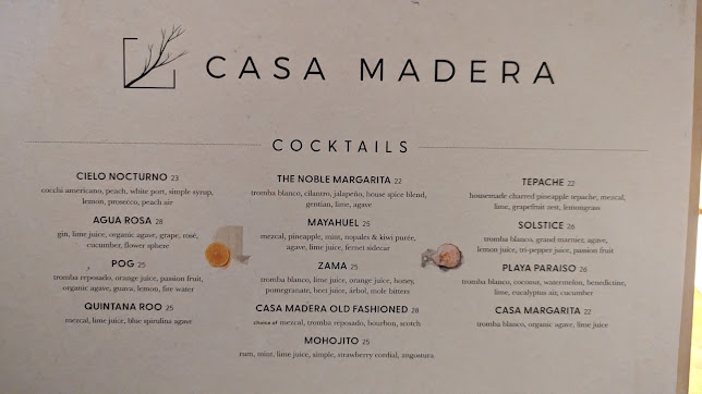 Casa Madera Menu Toronto | Browse Full Menu, Price & Hours (2024)